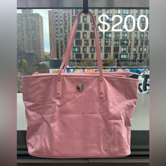 MCM | Bags | Authentic Mcm Womens Tote Bag Large Pink Color | Poshmark